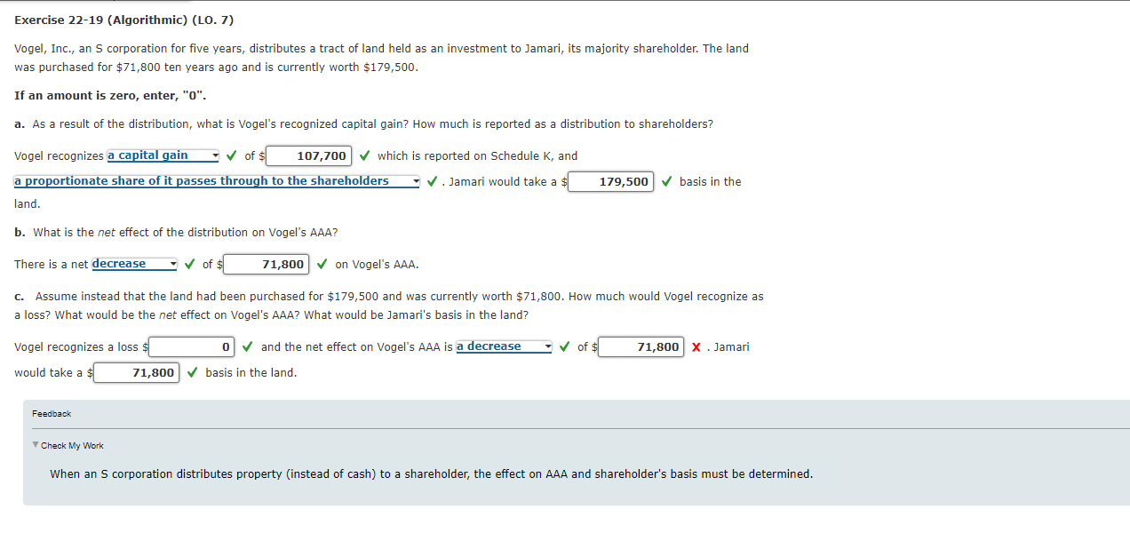Solved Exercise 22-19 (Algorithmic) (LO. 7) Vogel, Inc., an | Chegg.com
