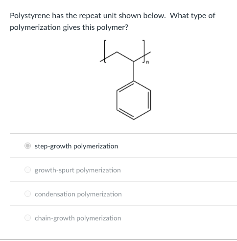 Solved Polystyrene has the repeat unit shown below. What | Chegg.com