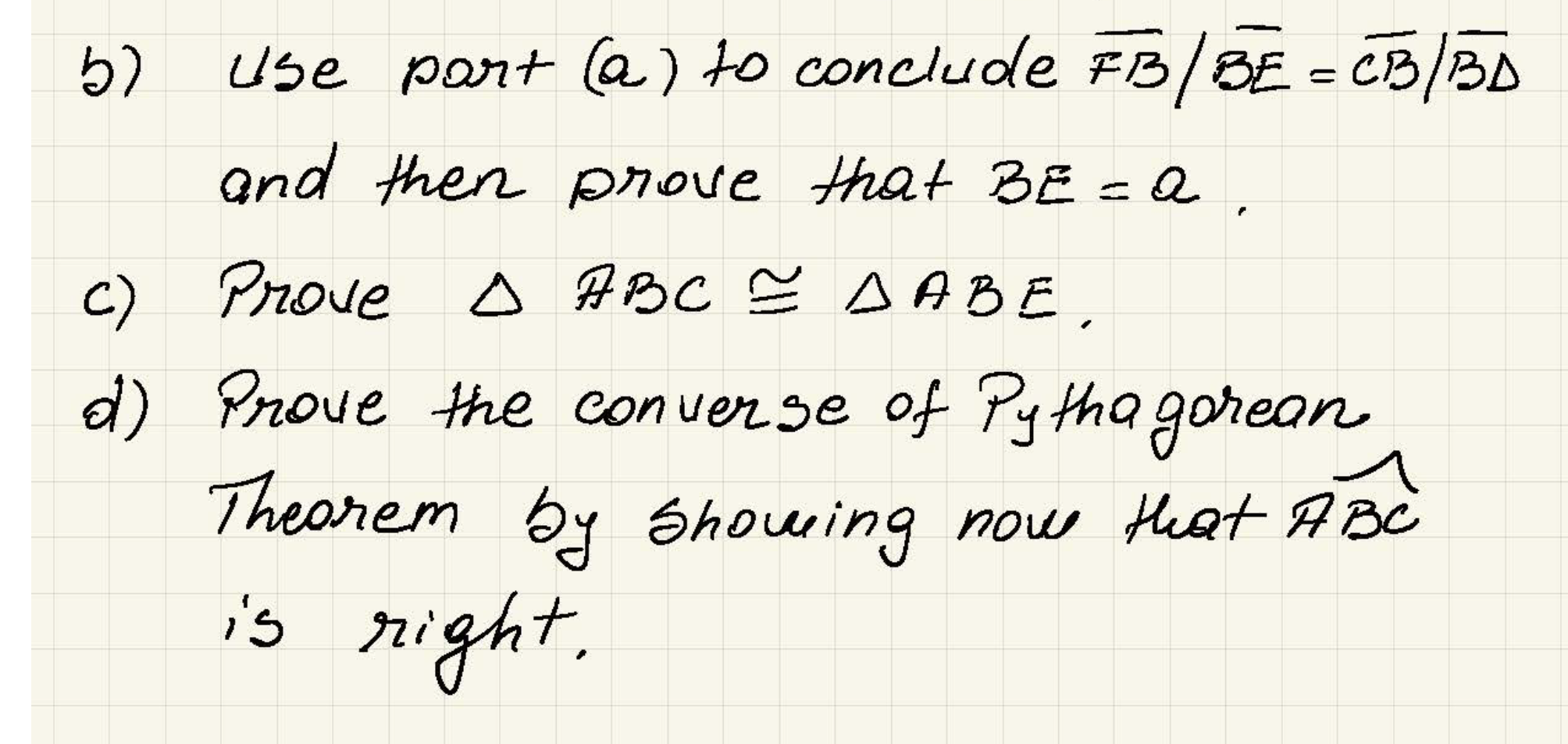 Solved #4. The proof of converse of Pythagorean Theorem с C | Chegg.com