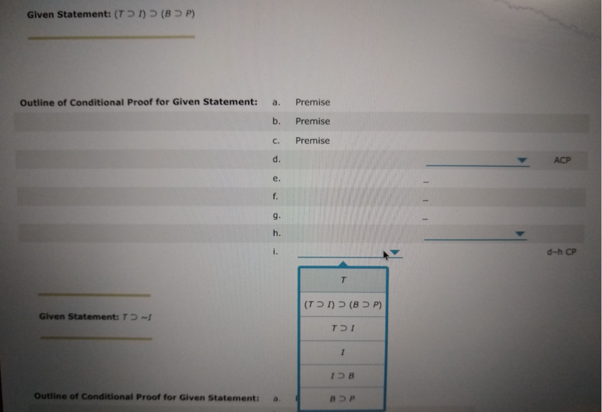 Solved 1 The Conditional Proof Method (CP) The conditional | Chegg.com