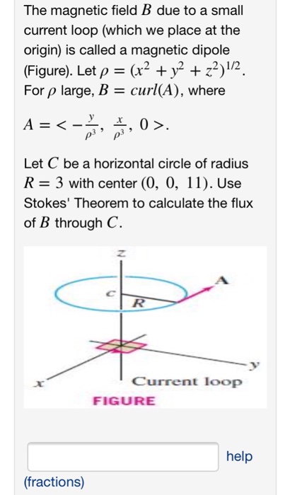 Solved The magnetic field B due to a small current loop | Chegg.com