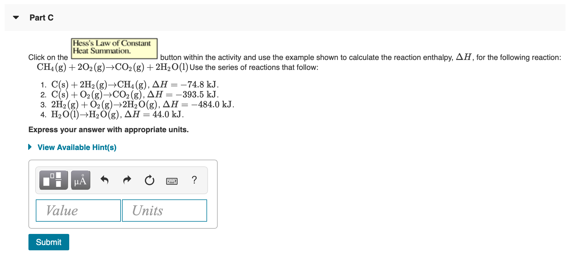 Solved - Part A Click the An 15 an Extensive propery button | Chegg.com