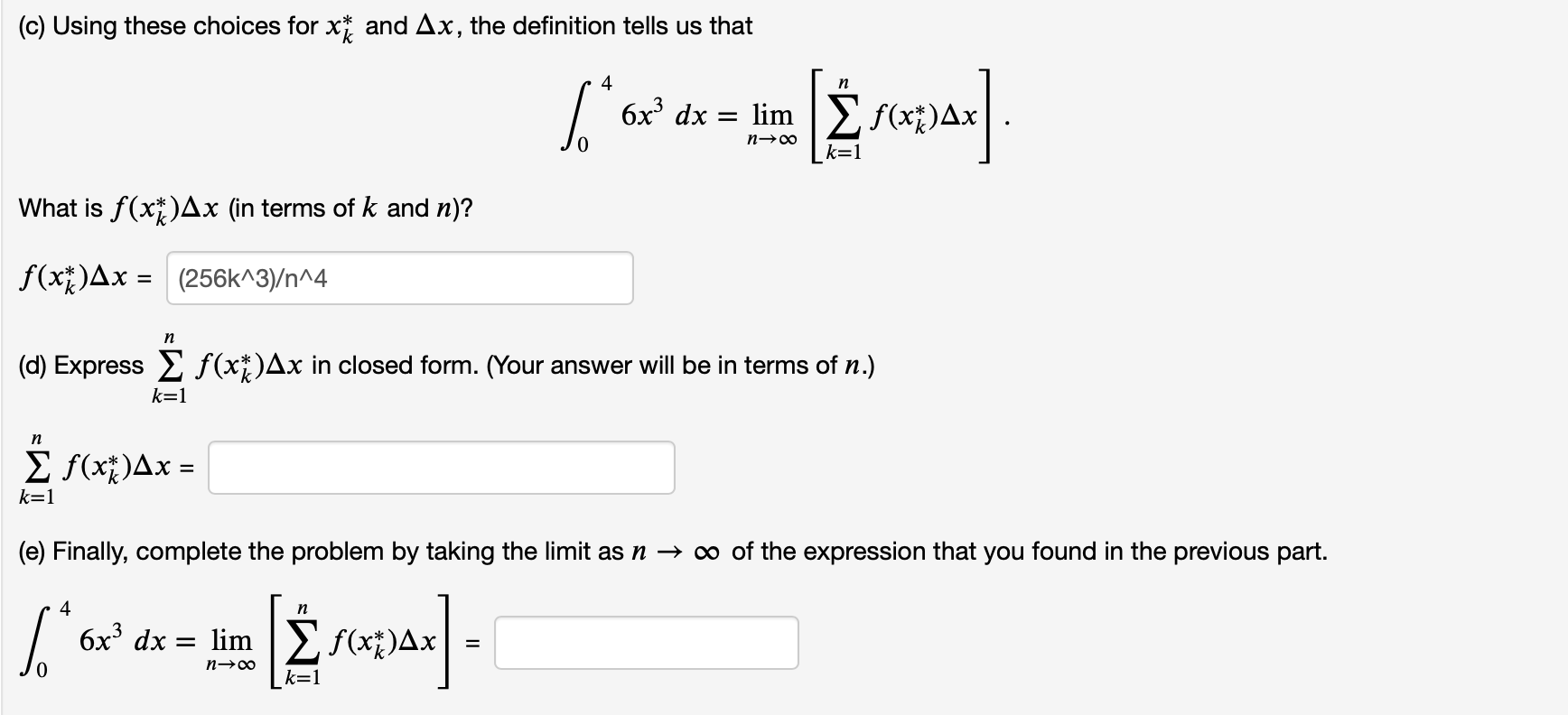 Solved (c) Using these choices for x* and Ax, the definition | Chegg.com