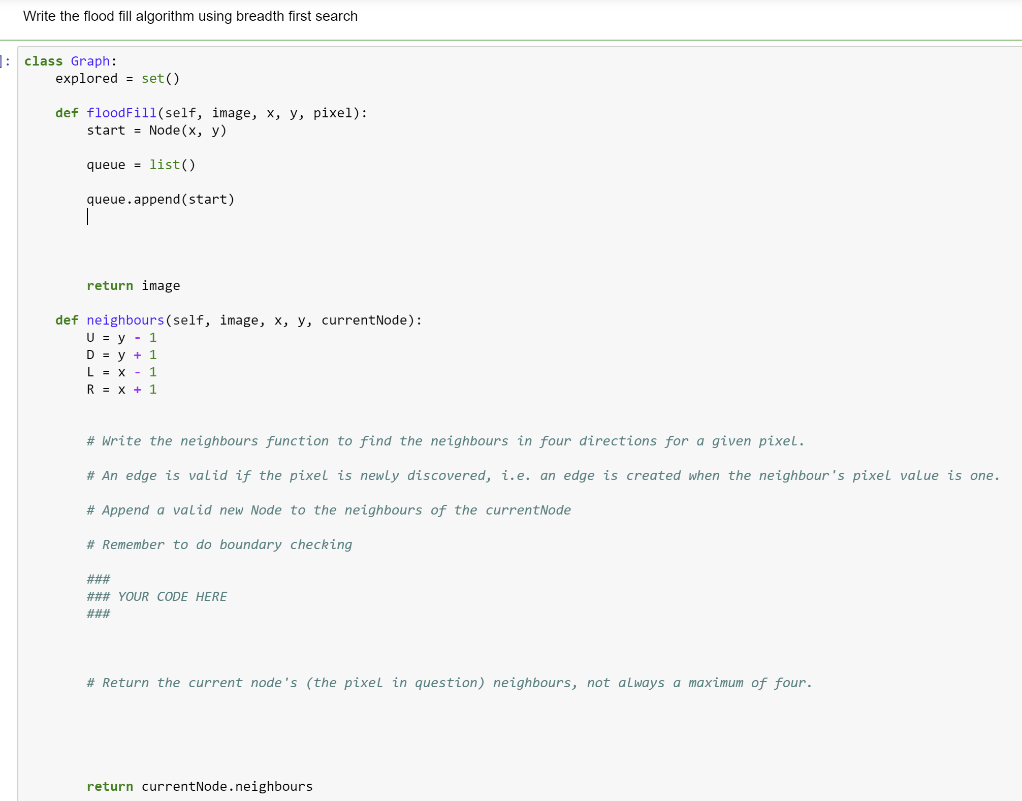Solved ass Graph: explored \\( =\\operatorname{set}() \\) | Chegg.com