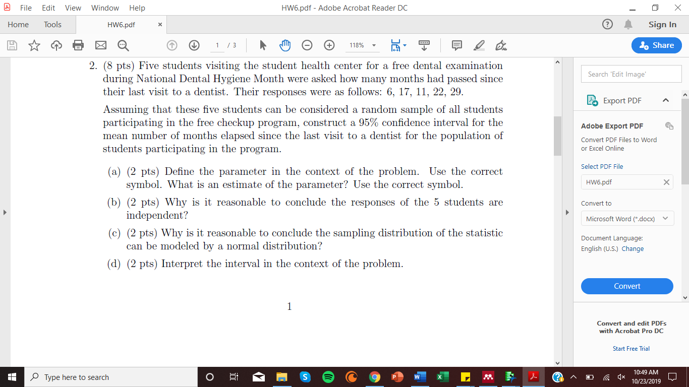 Window Help HW6.pdf - Adobe Acrobat Reader DC B File | Chegg.com