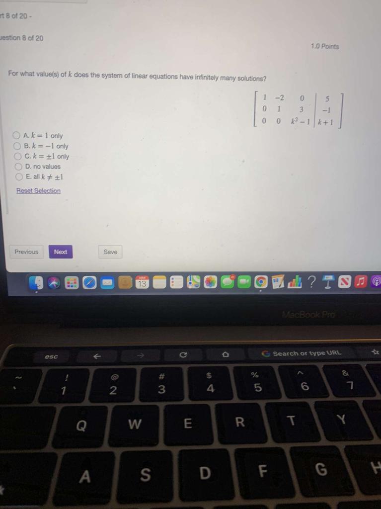 Solved 8 of 20 - estion 8 of 20 1.0 Points For what value(s) | Chegg.com Solved 8 of 20 - estion 8 of 20 1.0 Points For what value(s) | Chegg.com