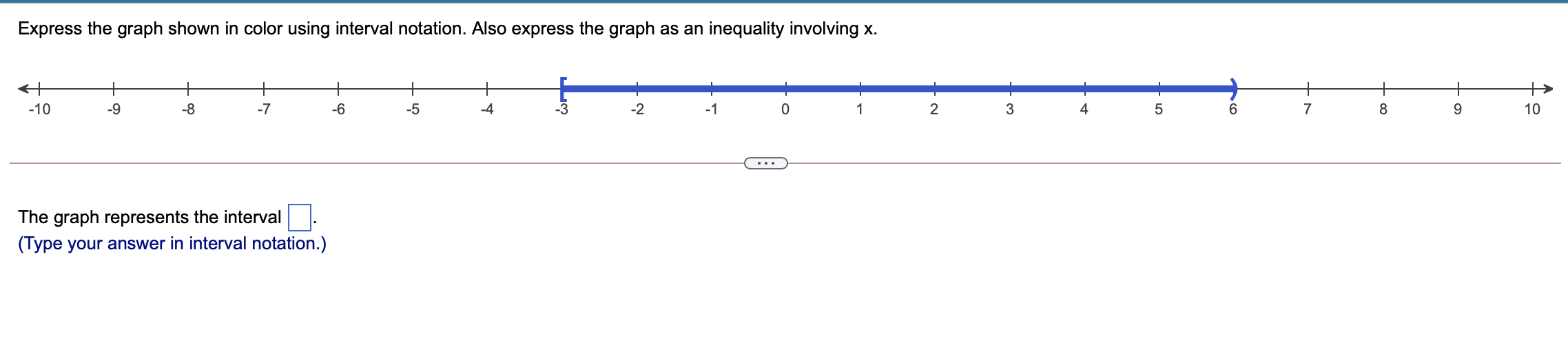 Solved Express the graph shown in color using interval | Chegg.com