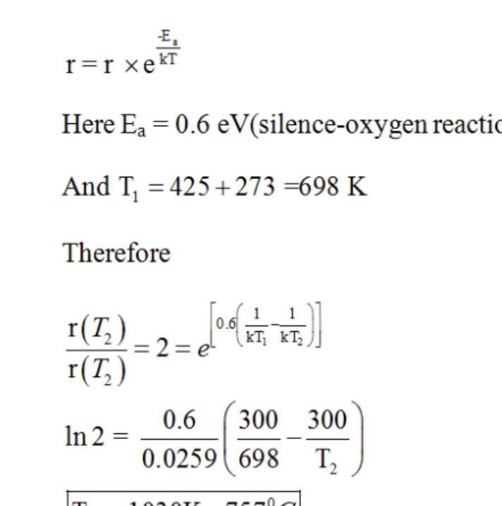 in top equation appears bolzmanns constant, than they | Chegg.com