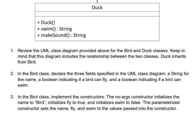 Solved Task: Create a project called Bird_FirstName_LastName | Chegg.com
