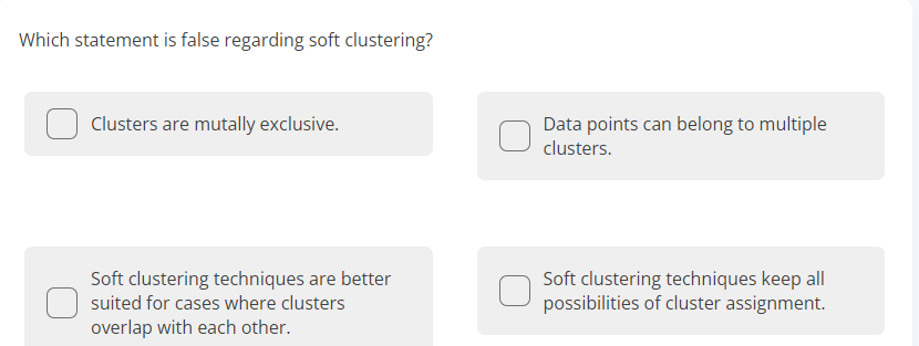 Solved In which of the following cases will K-means | Chegg.com