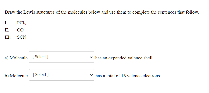Solved Draw the Lewis structures of the molecules below and | Chegg.com
