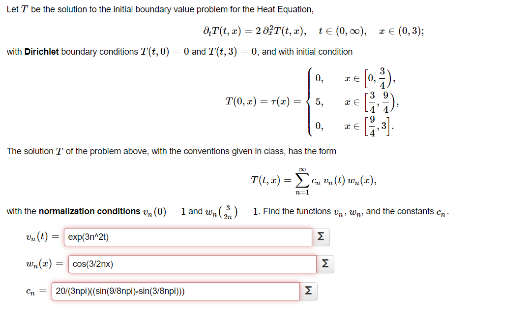 Solved Let T be the solution to the initial boundary value | Chegg.com