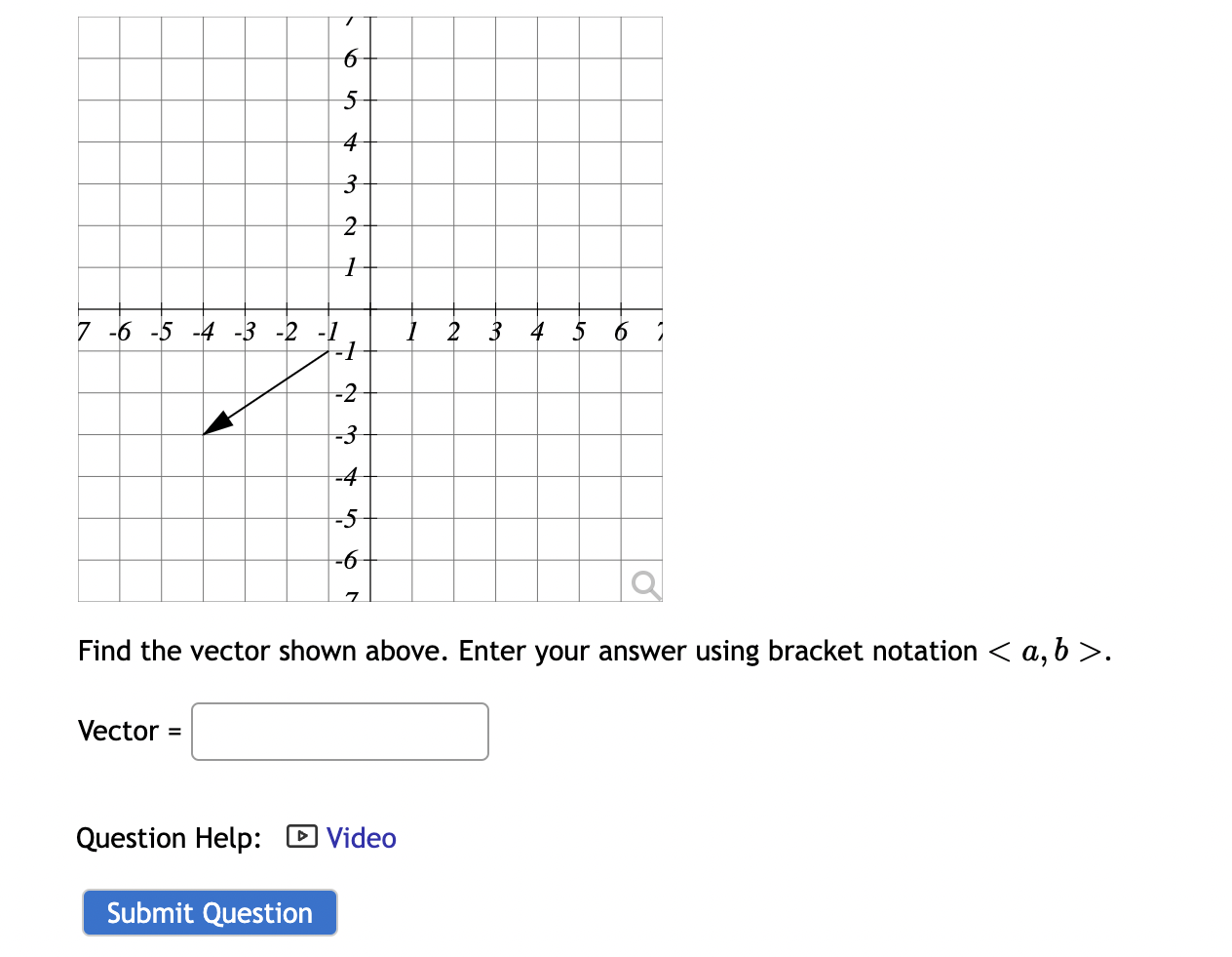 Solved Find the vector shown above. Enter your answer using | Chegg.com