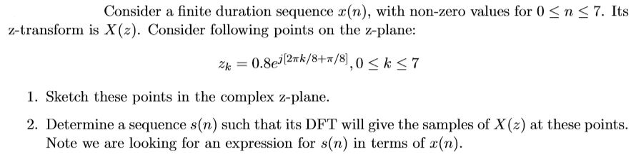 Solved Consider a finite duration sequence c(n), with | Chegg.com