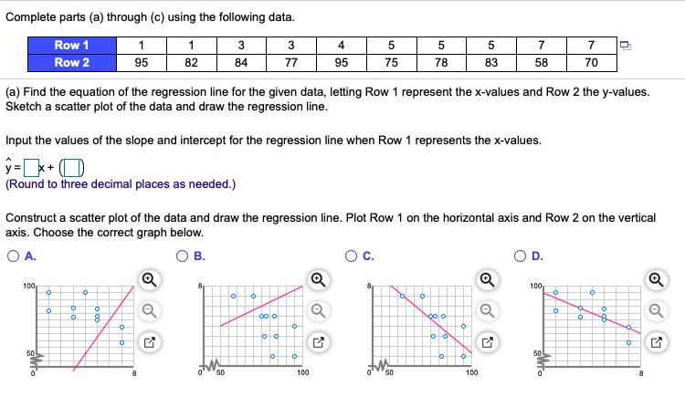 Solved Complete parts (a) through (c) using the following | Chegg.com