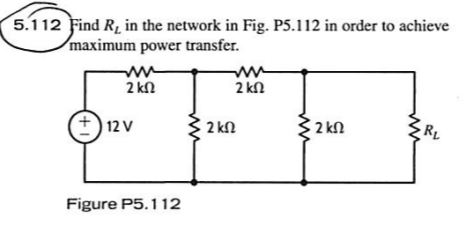 Solved Find RL in the network shown in order to get maximum | Chegg.com