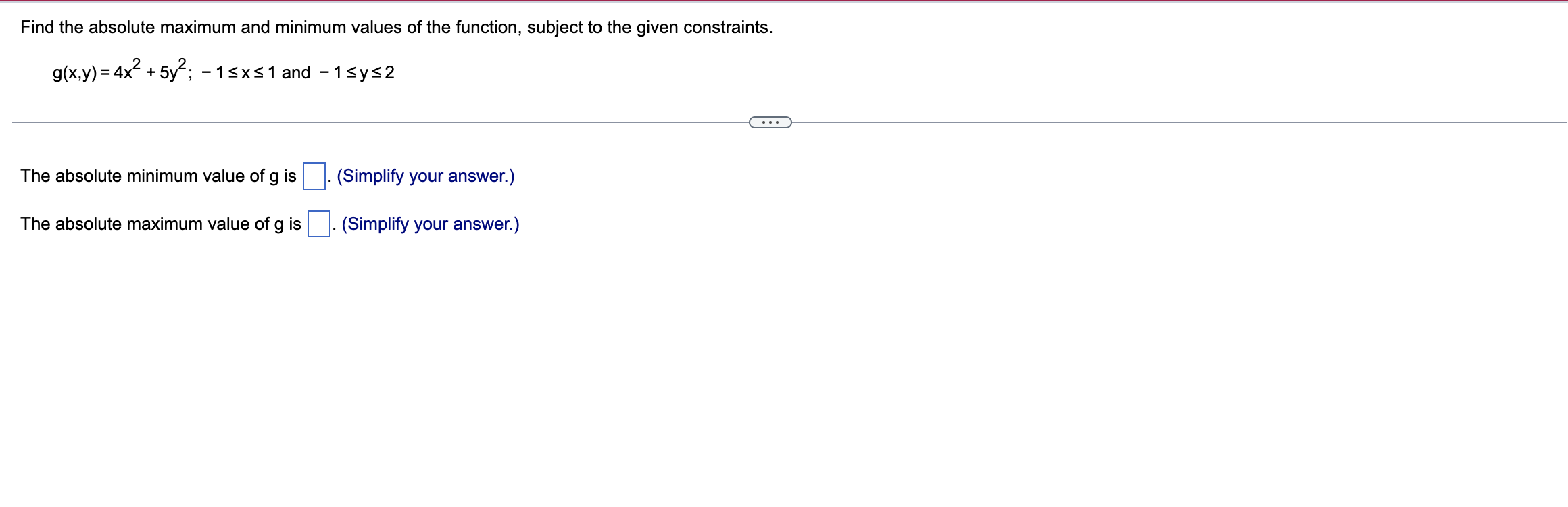 Solved Find the absolute maximum and minimum values of the | Chegg.com