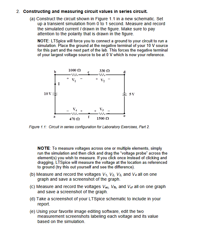 Solved 2. Constructing and measuring circuit values in | Chegg.com
