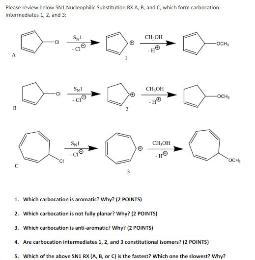 Solved A. Which carbocation is aromatic? why? B. Which | Chegg.com