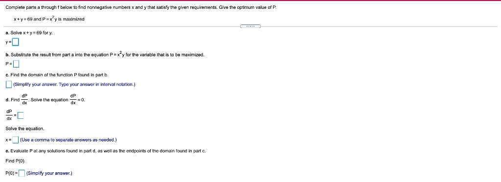 Solved Complete parts a through f below to find nonnegative | Chegg.com