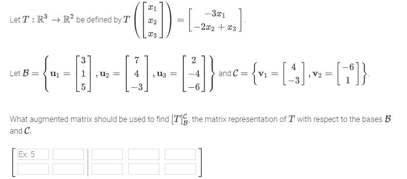 Solved Let T:R3→R2 be defined by | Chegg.com
