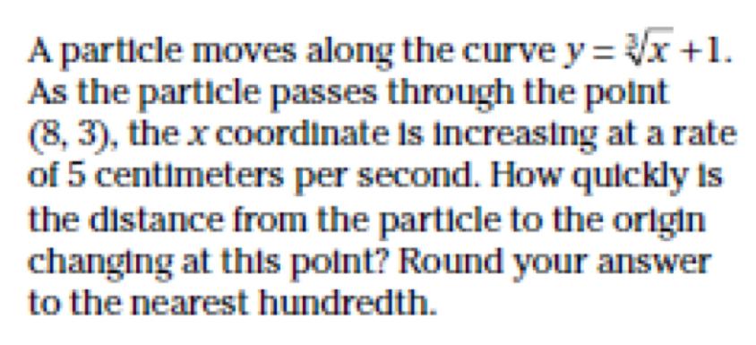 Solved A particle moves along the curve y=3x+1. As the | Chegg.com