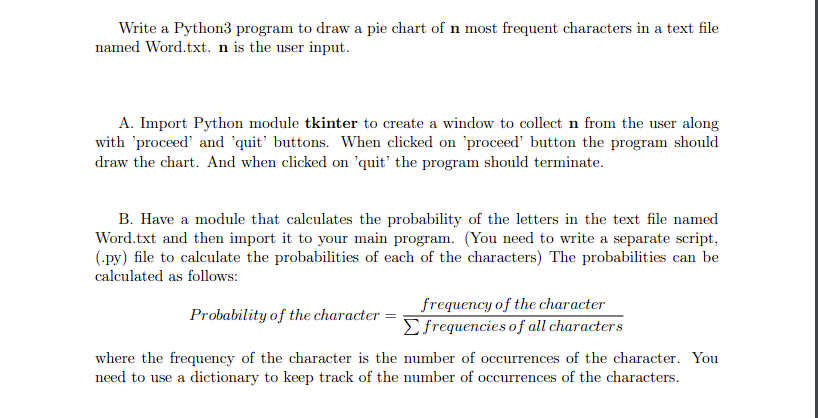 Solved Write A Python3 Program To Draw A Pie Chart Of N Most 