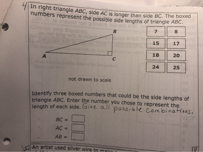Solved / In right triangle ABC, side AC is longer than side | Chegg.com