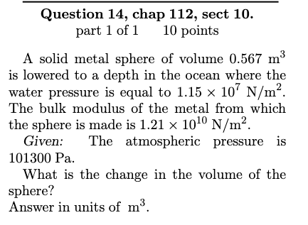 Solved Question 14, chap 112, sect 10. part 1 of 110 points | Chegg.com