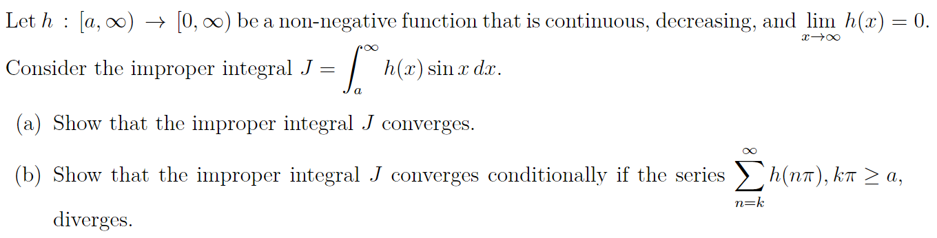 Solved Let h : (a,00) + (0,00) be a non-negative function | Chegg.com