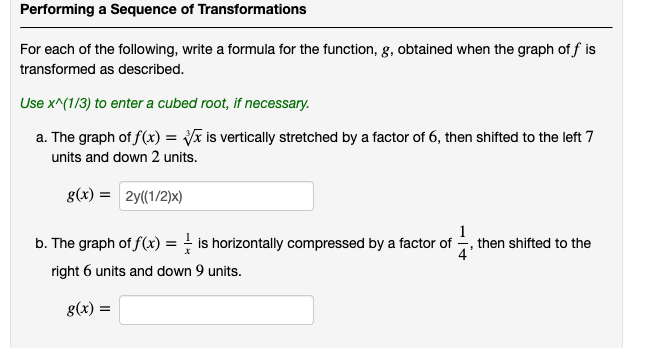 Solved Performing a Sequence of Transformations For each of | Chegg.com