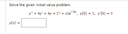 Solved Solve the given initial-value problem. 2y" + 3y' - 2y | Chegg.com