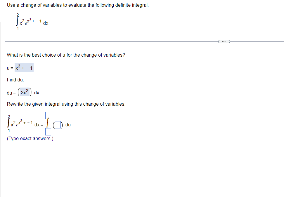Solved Use a change of variables to evaluate the following | Chegg.com