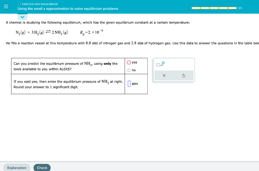 Solved KINETICS AND EQUILIBRIUM Using the small x | Chegg.com