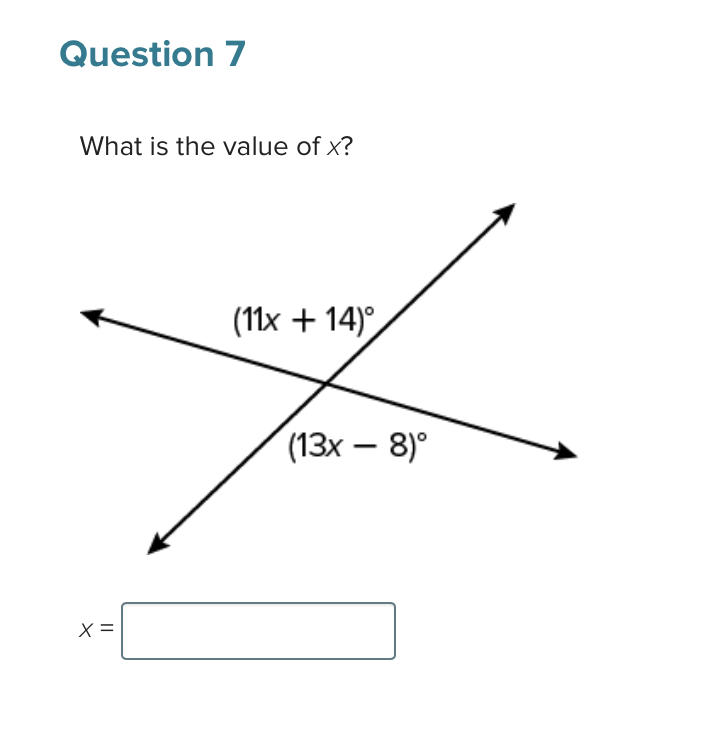 Solved What is the value of x ? | Chegg.com