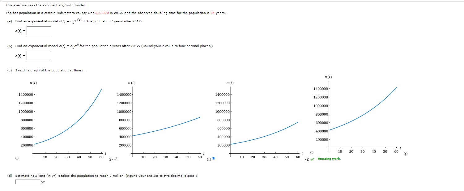 Solved This exercise uses the exponential growth model.The | Chegg.com