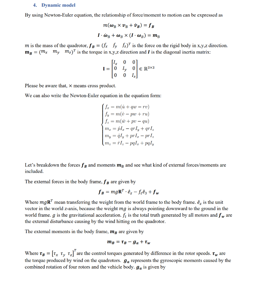 Kinematic model in inertial (world) frame can be | Chegg.com