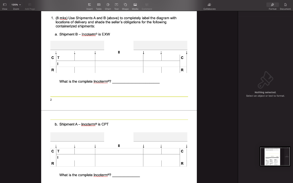 Solved D 125% v S P Insert Table Chart Text Shape Media | Chegg.com