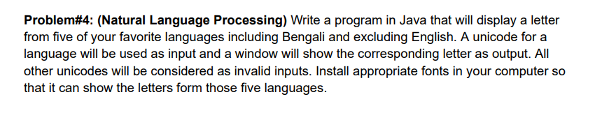 Solved Problem\#4: (Natural Language Processing) Write a | Chegg.com