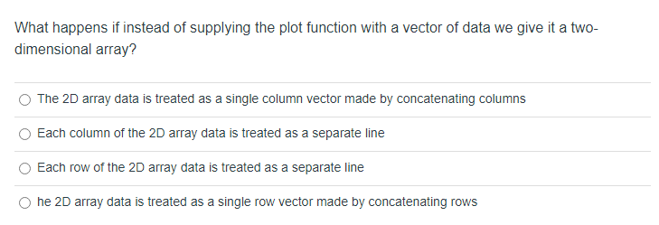 Solved If arr1=[1 2 53; 3 4 5 9; 3136], what is the value of | Chegg.com