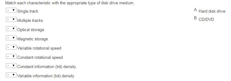 Solved Match each characteristic with the appropriate type | Chegg.com