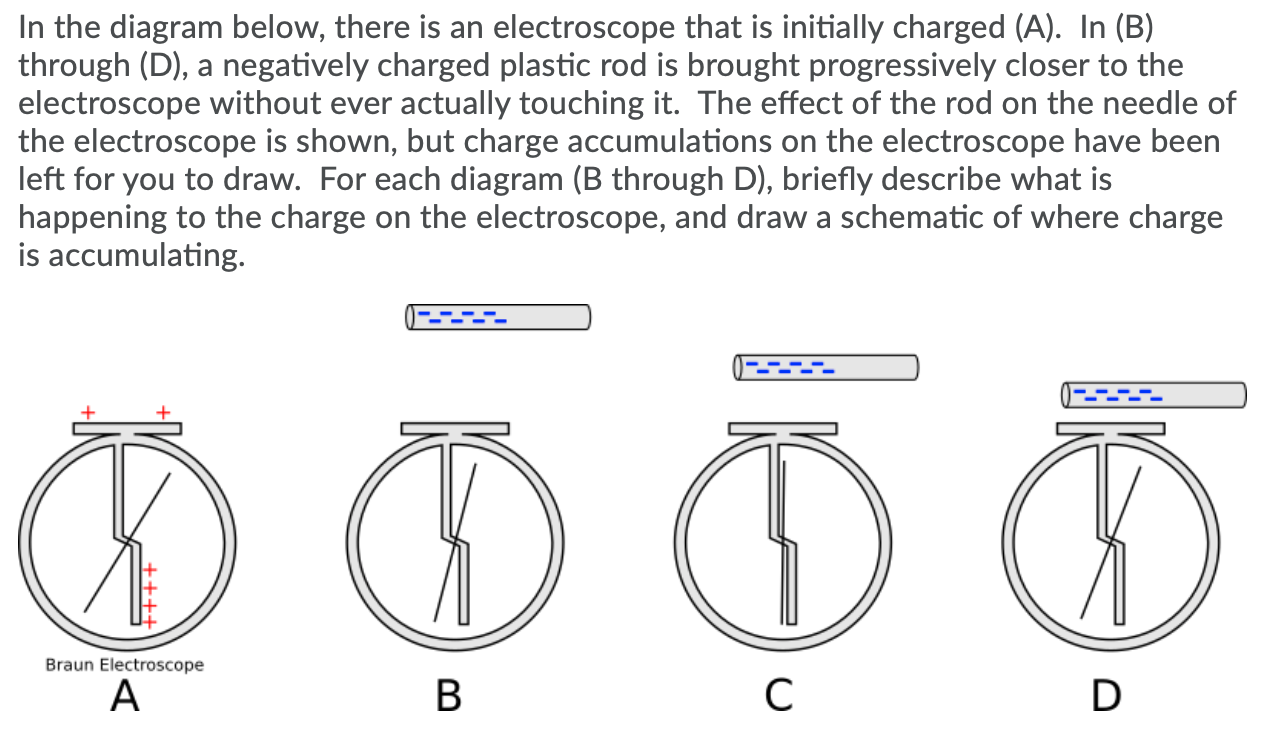 Solved In the diagram below, there is an electroscope that | Chegg.com