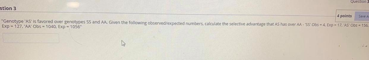 Solved "Genotype 'AS' is favored over genotypes SS and AA. | Chegg.com