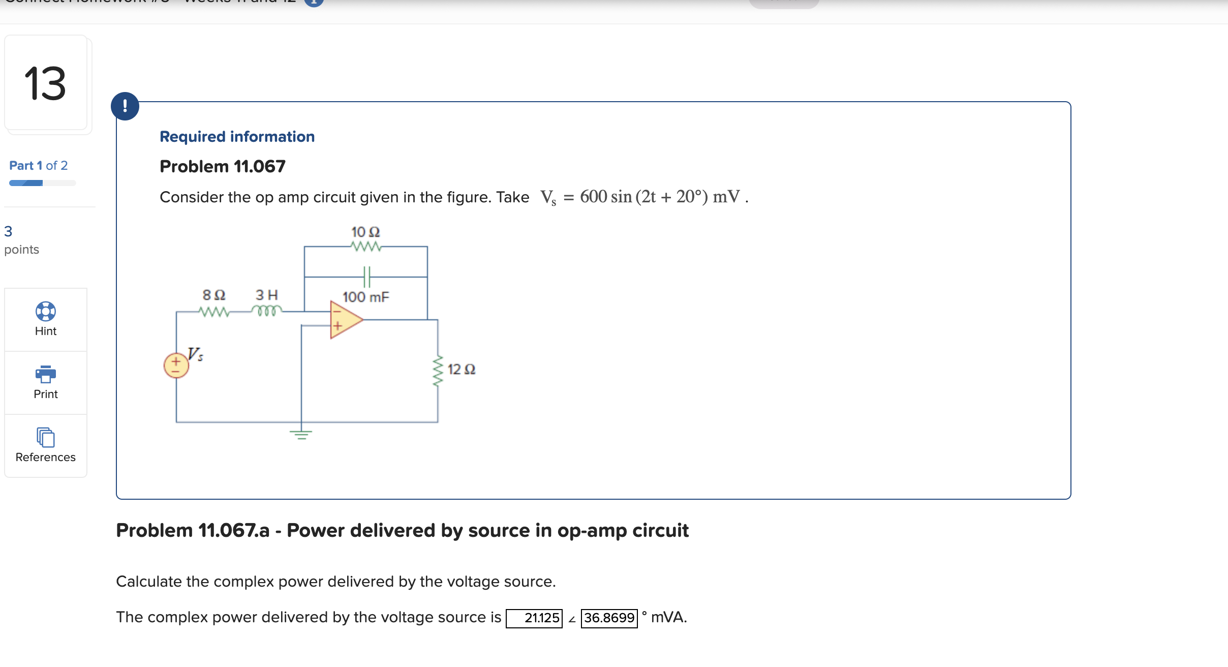 Required informationProblem 11.067Consider the op | Chegg.com