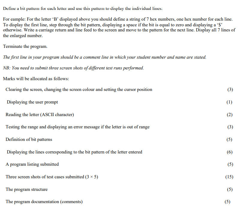 Solved Question 2 Assembly language programming: Write a | Chegg.com