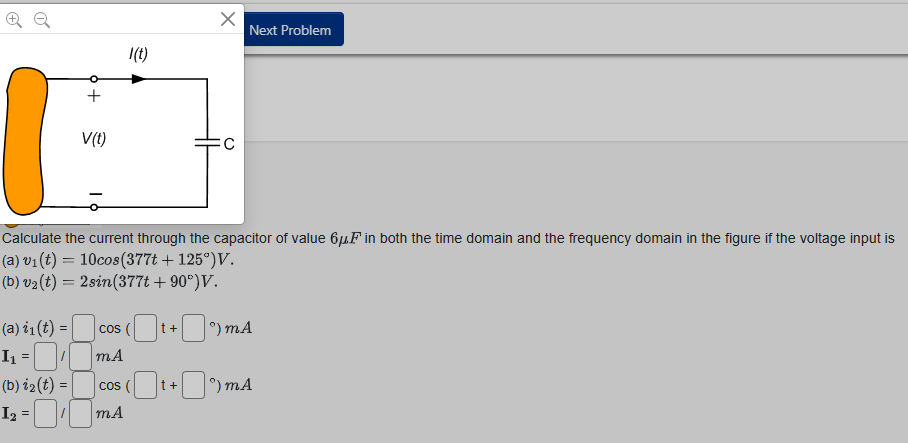 Solved Calculate the current through the capacitor of value | Chegg.com