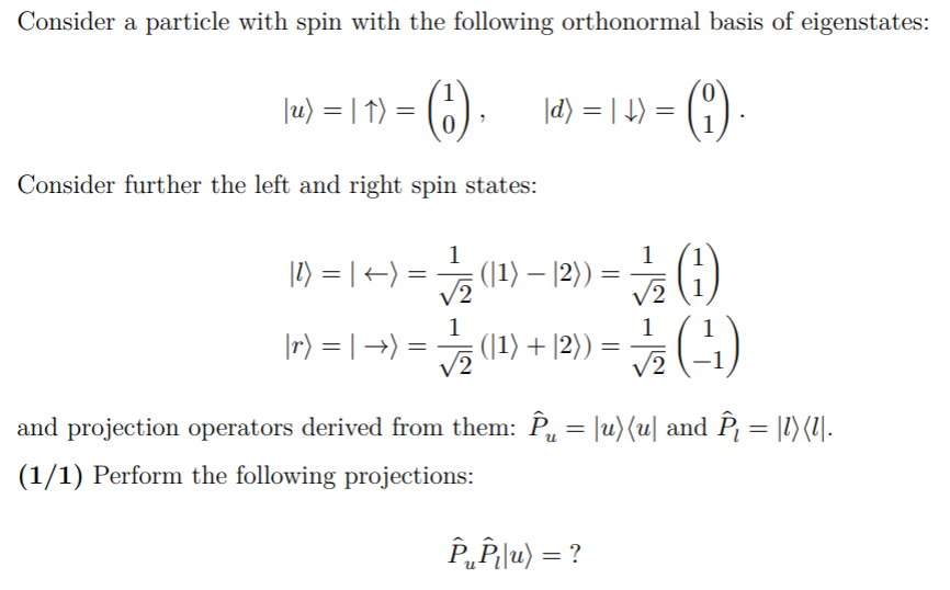 Solved Consider a particle with spin with the following | Chegg.com