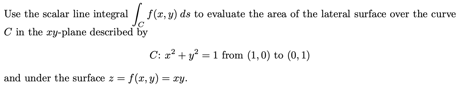 Solved Use the scalar line integral / 5(, y) ds to evaluate | Chegg.com