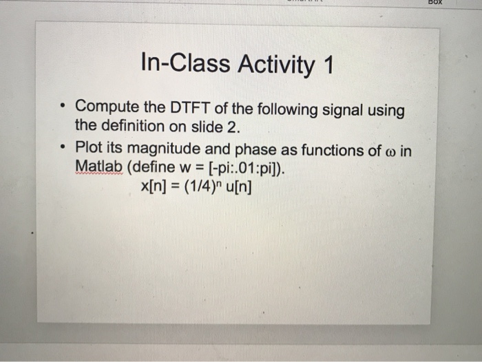 Solved Discrete-Time Fourier Transforms Spectral | Chegg.com