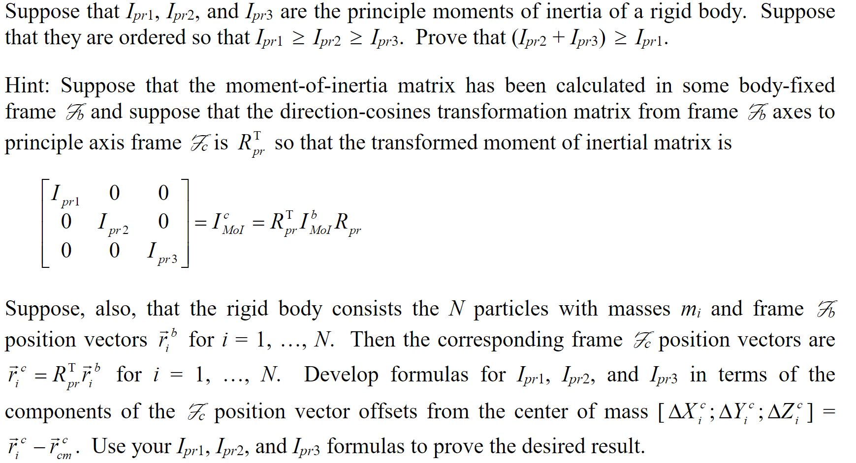 Suppose that Iprl, Ipr2, and Ipr3 are the principle | Chegg.com